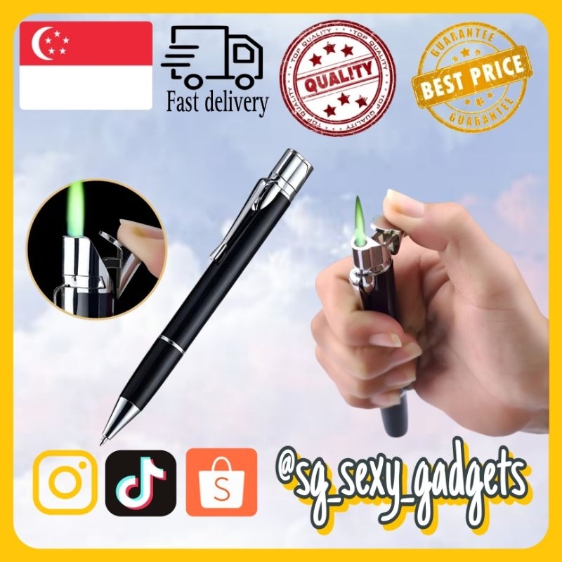 [LOCAL SELLER] Ballpoint Pen Lighter/Hidden Lighter/Windproof Flames ...