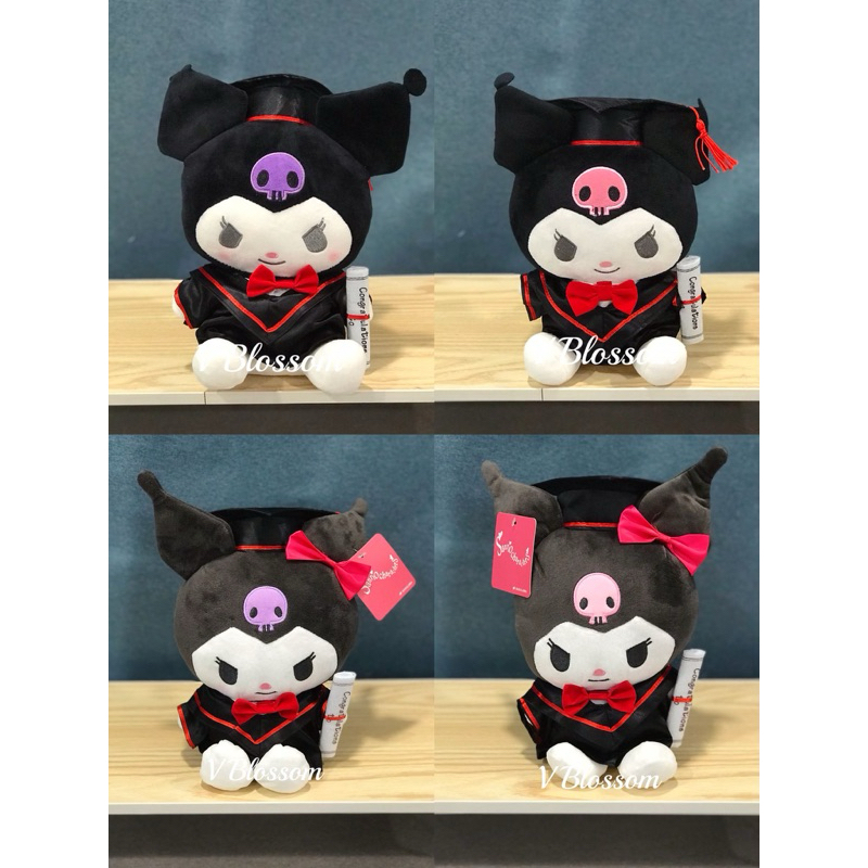[SG Seller] 22cm Sanrio Kuromi Graduation Bear Plush Toy Graduation ...