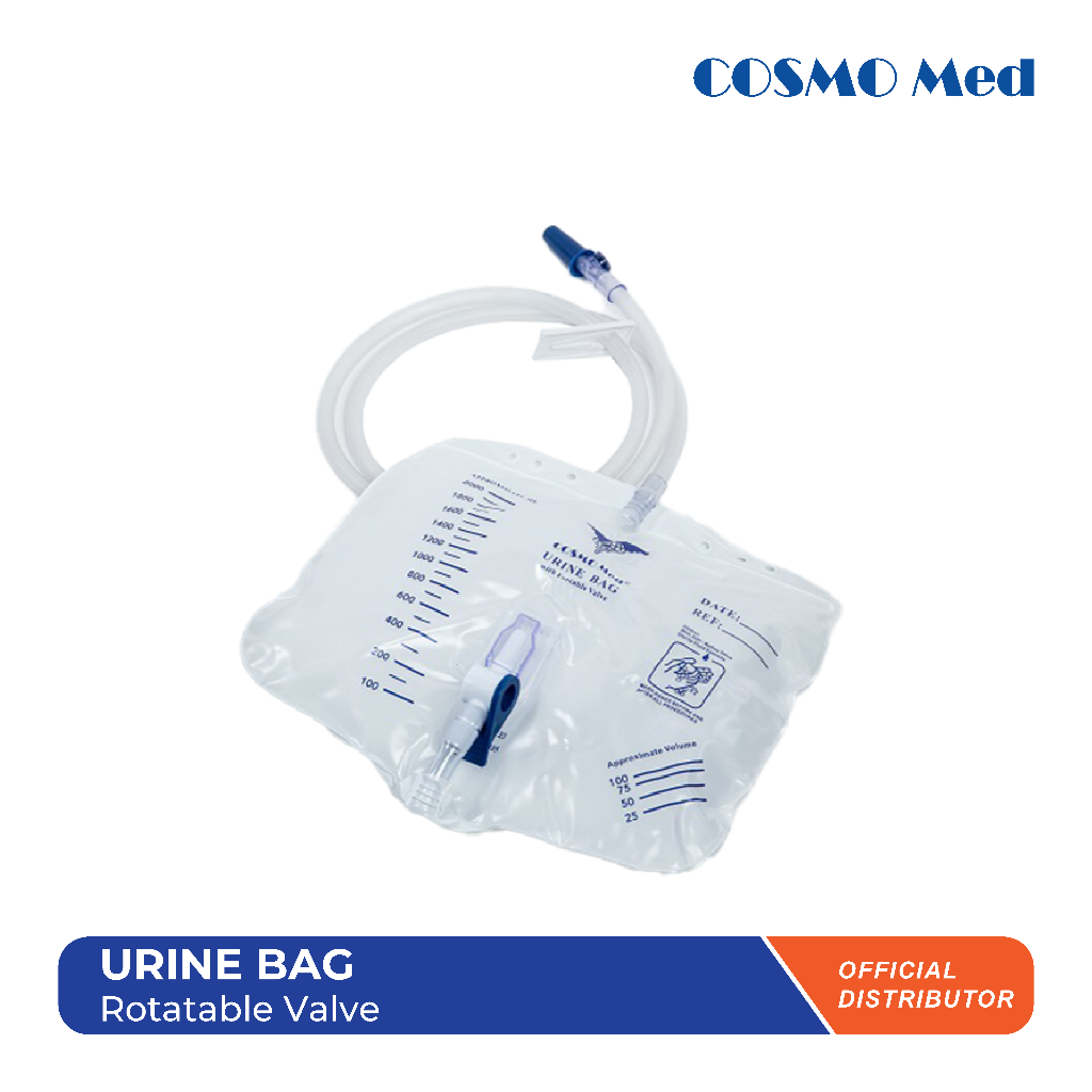Cosmo Med Sterile Urine Bag 2L, Rotatable Valve [Bundle of 10pcs ...