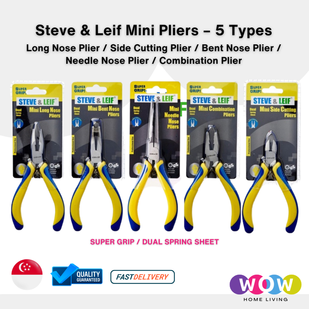 Steve & Leif Mini Pliers (Long Nose / Side Cutting / Bent Nose / Needle ...