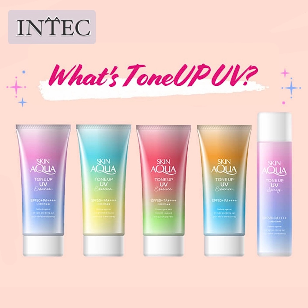 【Direct from Japan】Rohto Skin Aqua Tone Up UV Essence 80g, UV Spray Mist 70g SPF50+ PA ...