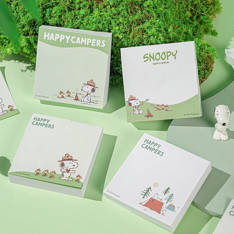 Peanuts Camper Snoopy Woodstock 100sheets Memo Pad Notes Note Pad Cute ...