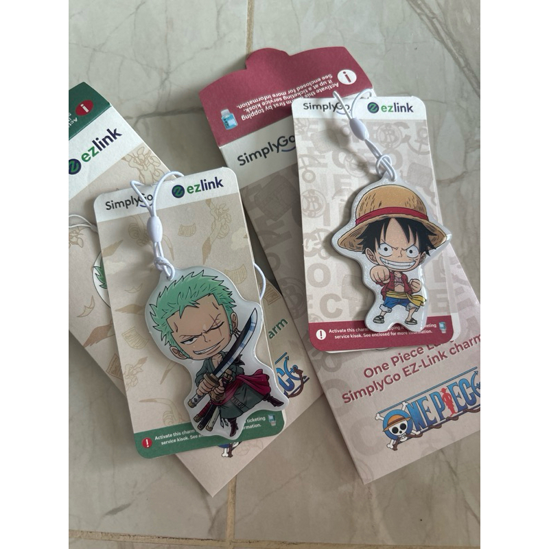 one piece Ezlink charm luffy Ezlink zoro Ezlink charm simply go luffy ...