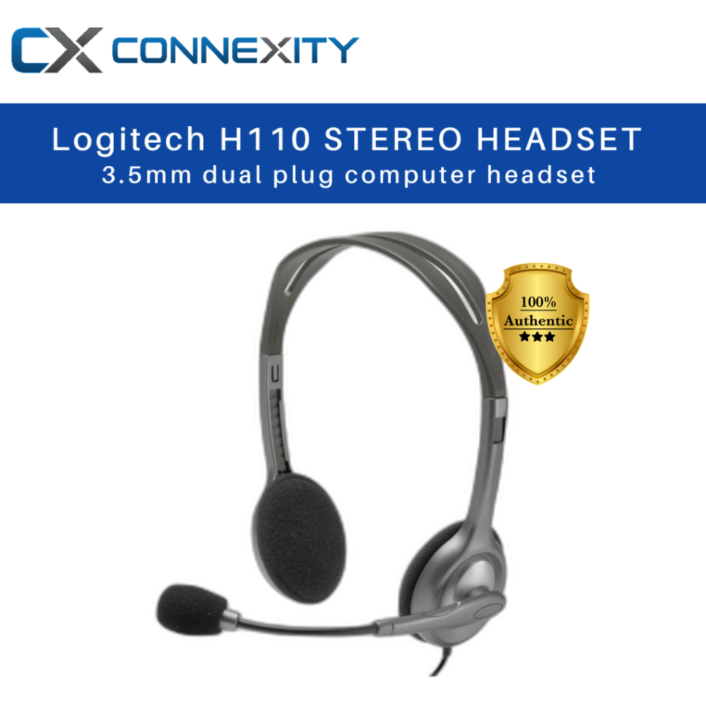 Logitech H110 Stereo Headset Logitech headset with Microphone Logitech ...
