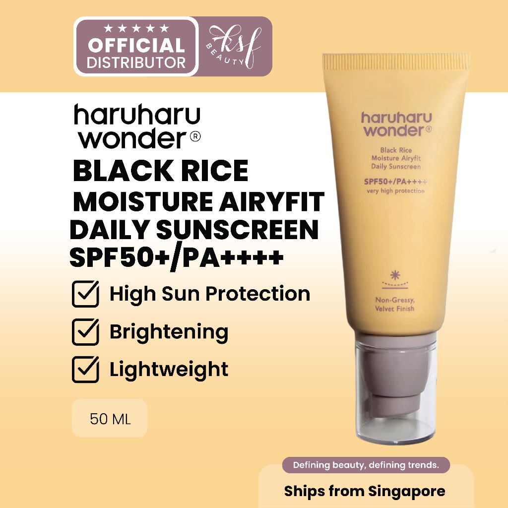Haruharu Wonder Black Rice Moisture Airyfit Daily Sunscreen SPF50+/PA ...