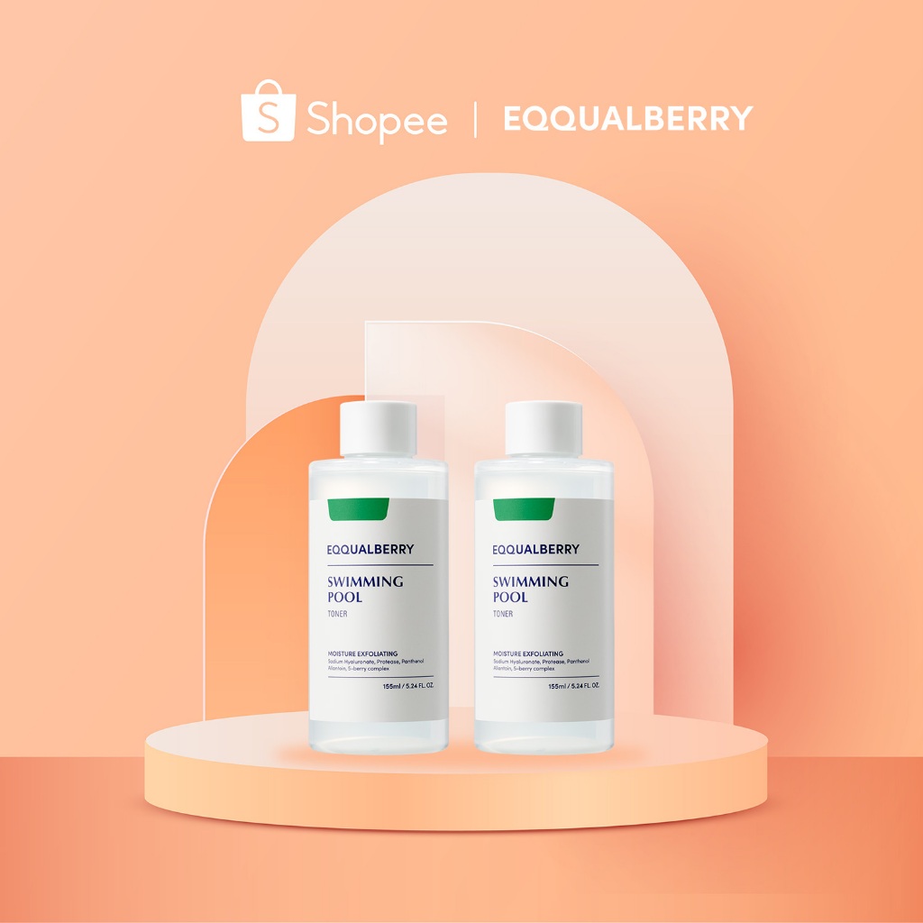 ★Bundle★ [EQQUALBERRY Official] Swimming Pool Daily Facial Toner 155ml X 2 | Shopee Singapore