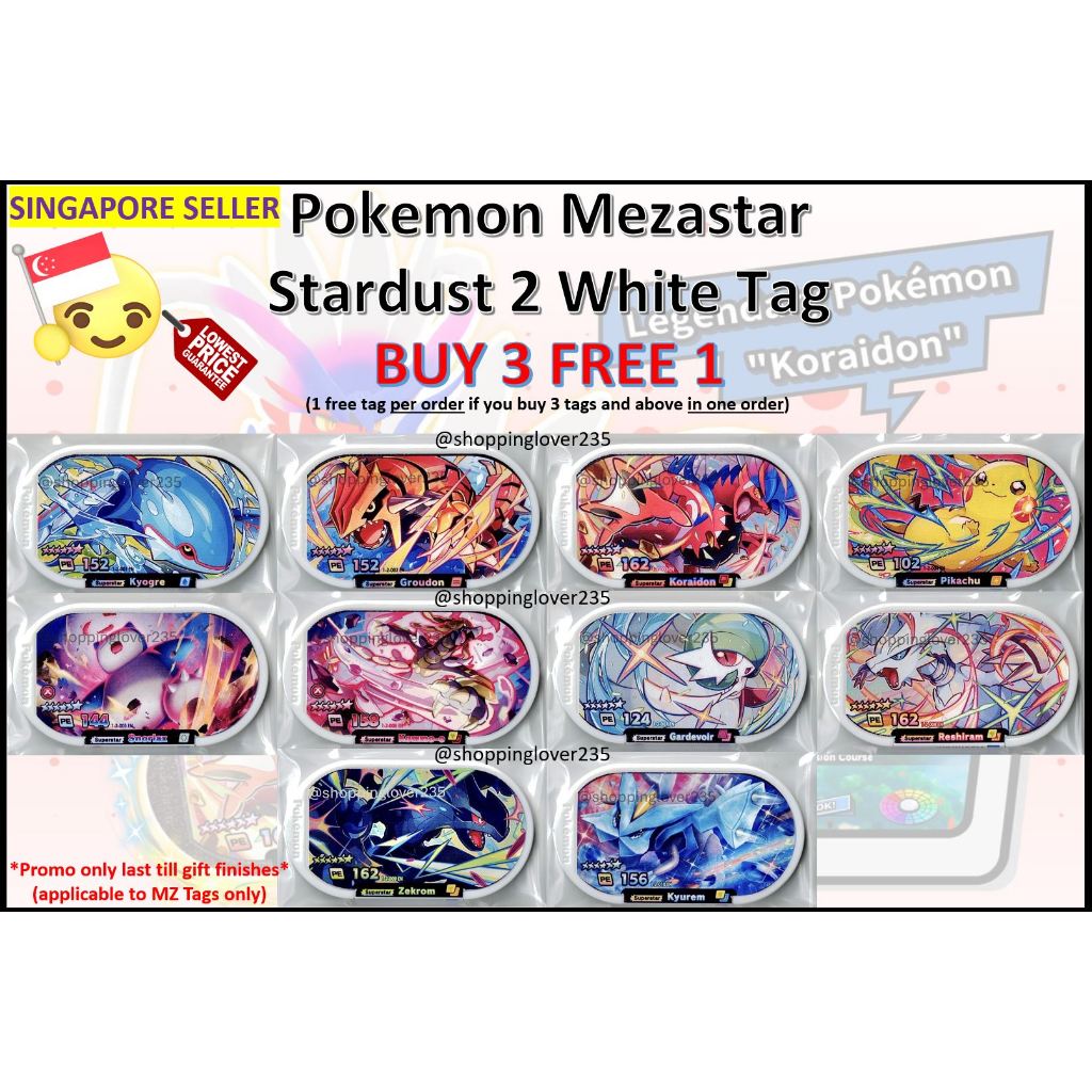 Pokemon Mezastar Tag Card (White) | Shopee Singapore