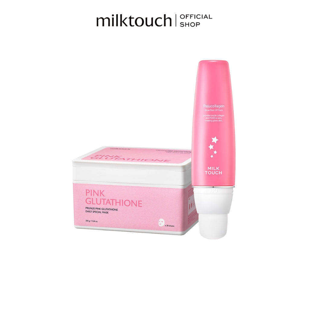 [milktouch] Rejucollagen Glow Peel Off Pack 60ml + Pink Glutathione Daily Special Mask 30pcs ...