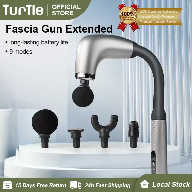 TurTle Fascia Gun Extended Handle U-Shape Massage Gun Adjustable Deep ...