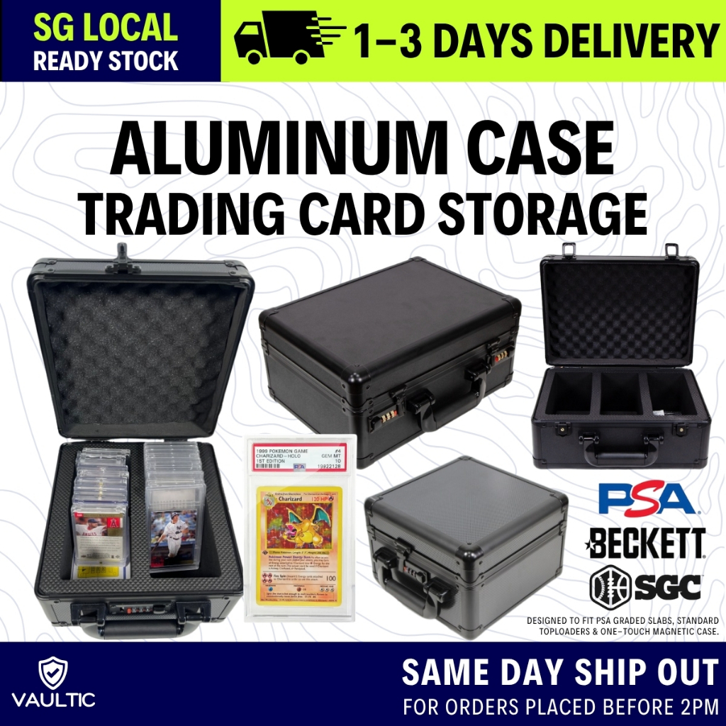 🇸🇬 LOWEST PRICE SG STOCK 🔥 Aluminum Graded Card Storage Case PSA ...