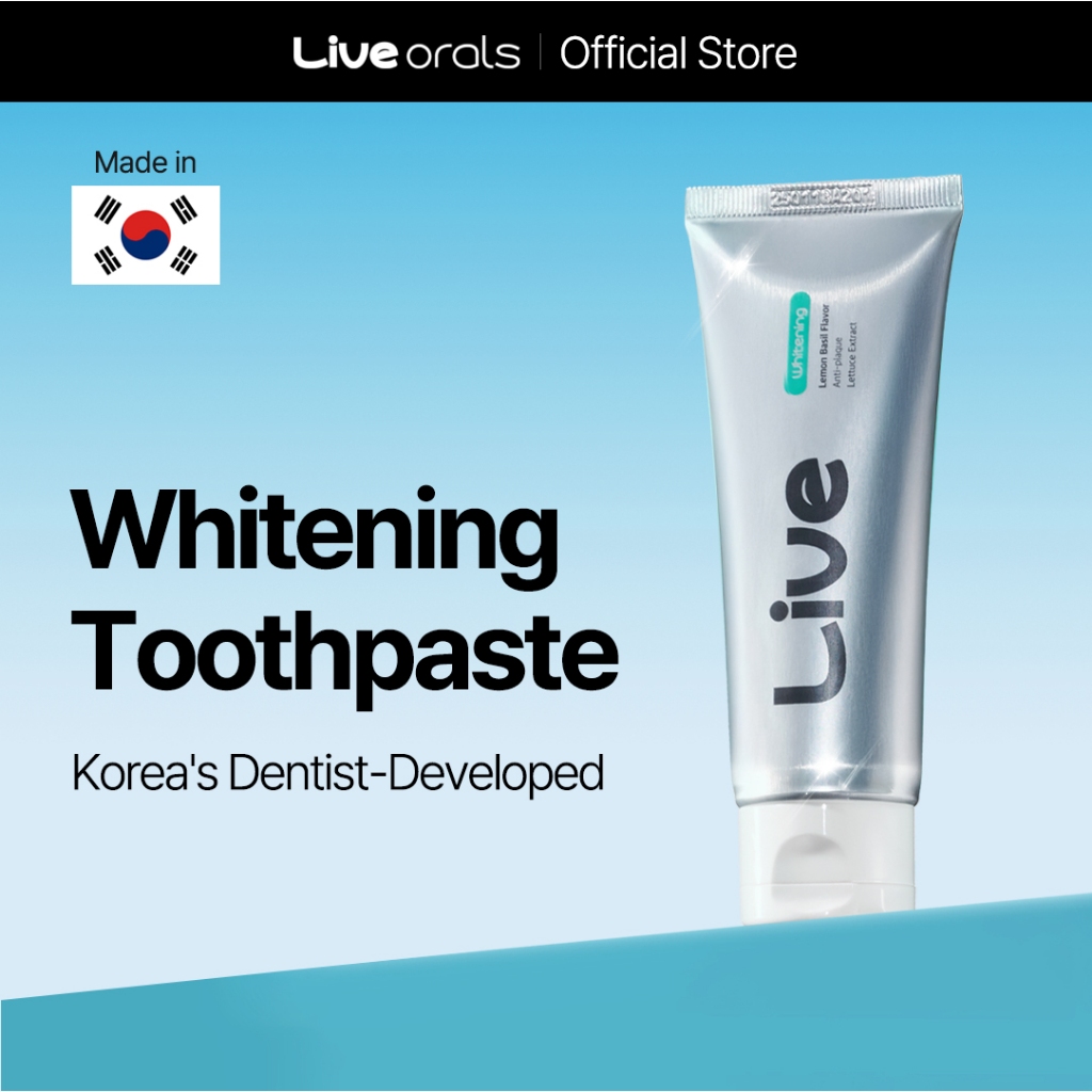LiveOrals PureDia Whitening Toothpaste 80g | Korea's Dentist-Developed ...