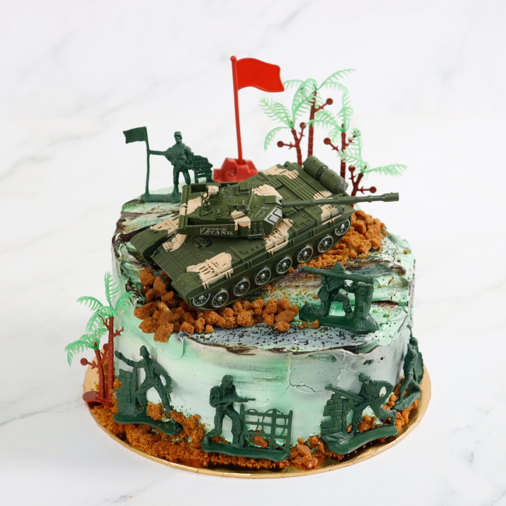 [ECREATIVE CAKE] Army Theme Cake - Children Cake (Please specify ...