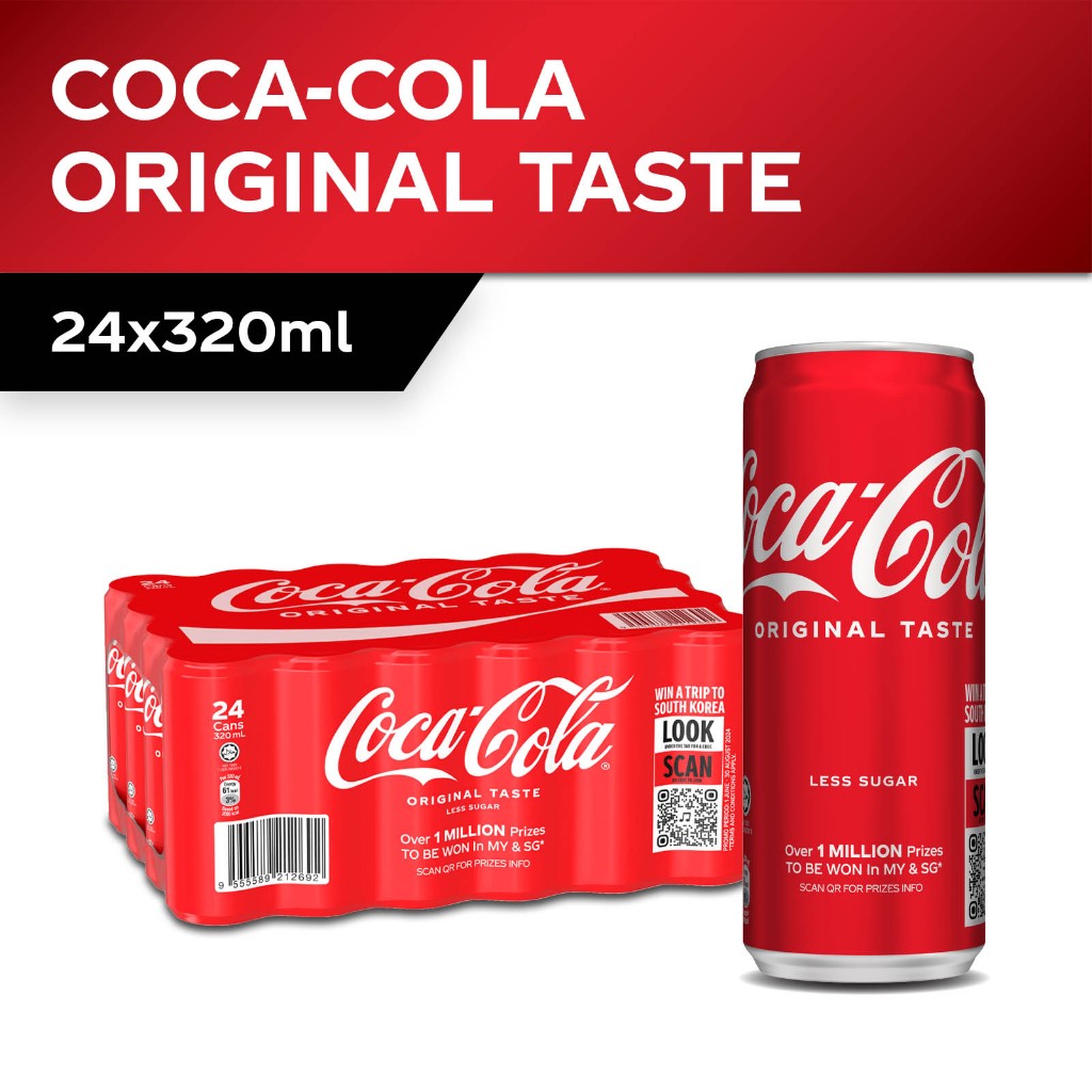 [1 Carton] Coca-Cola Original Taste Can (24x320ml) | Shopee Singapore
