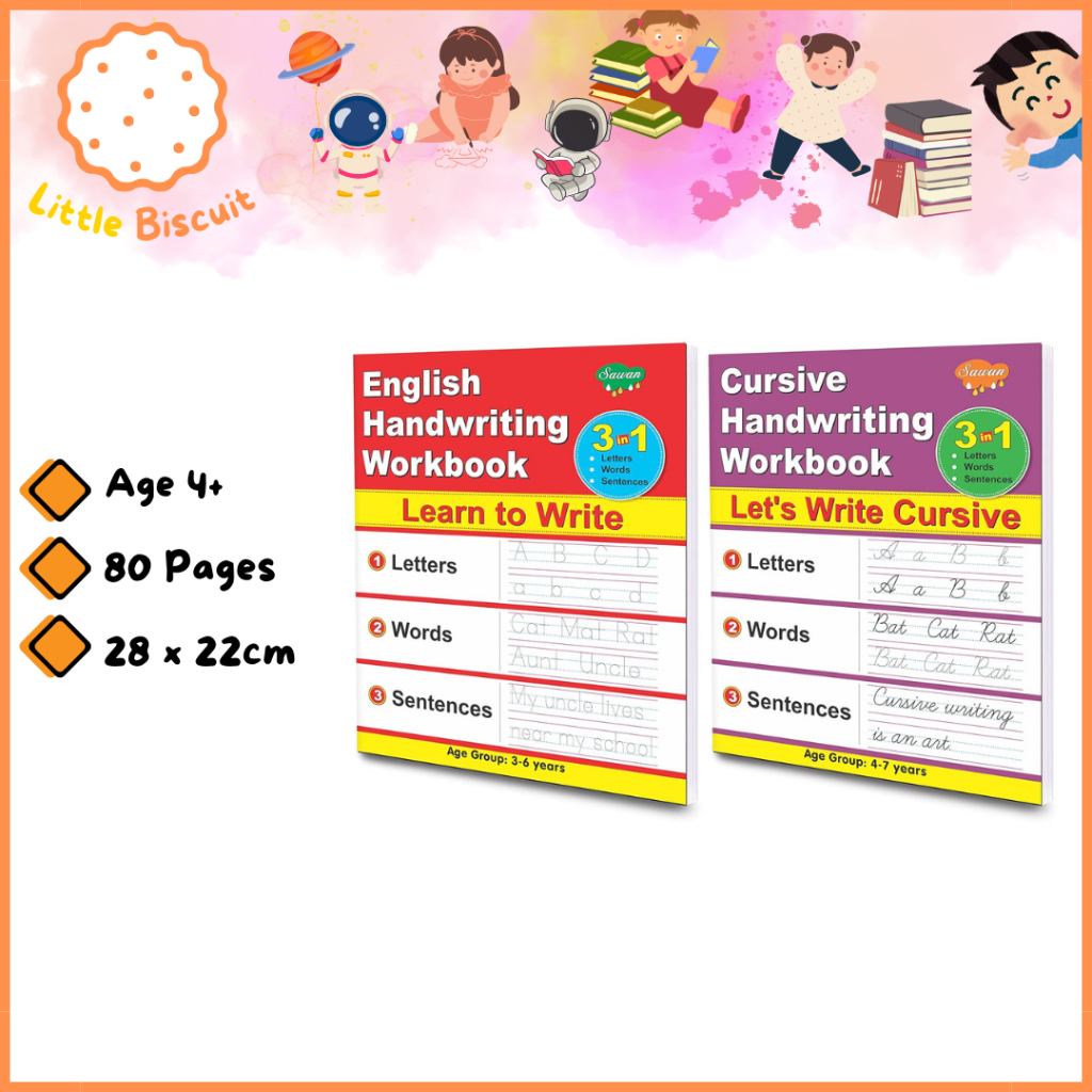 [SG Local Stock] English Handwriting Exercise Book/Alphabets/Cursive ...