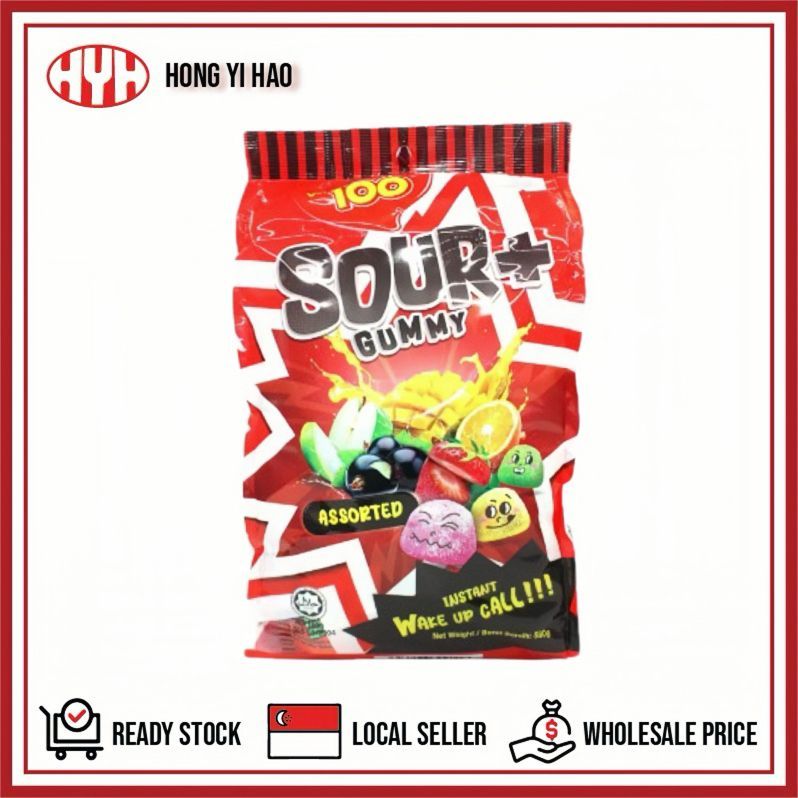 Lot 100 Assorted Sour Gummy (580g) | Shopee Singapore