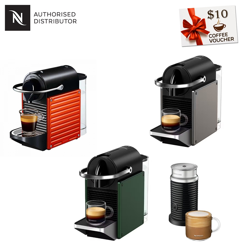 Nespresso Pixie Coffee Machine with Aeroccino Bundle + FREE 7pcs ...