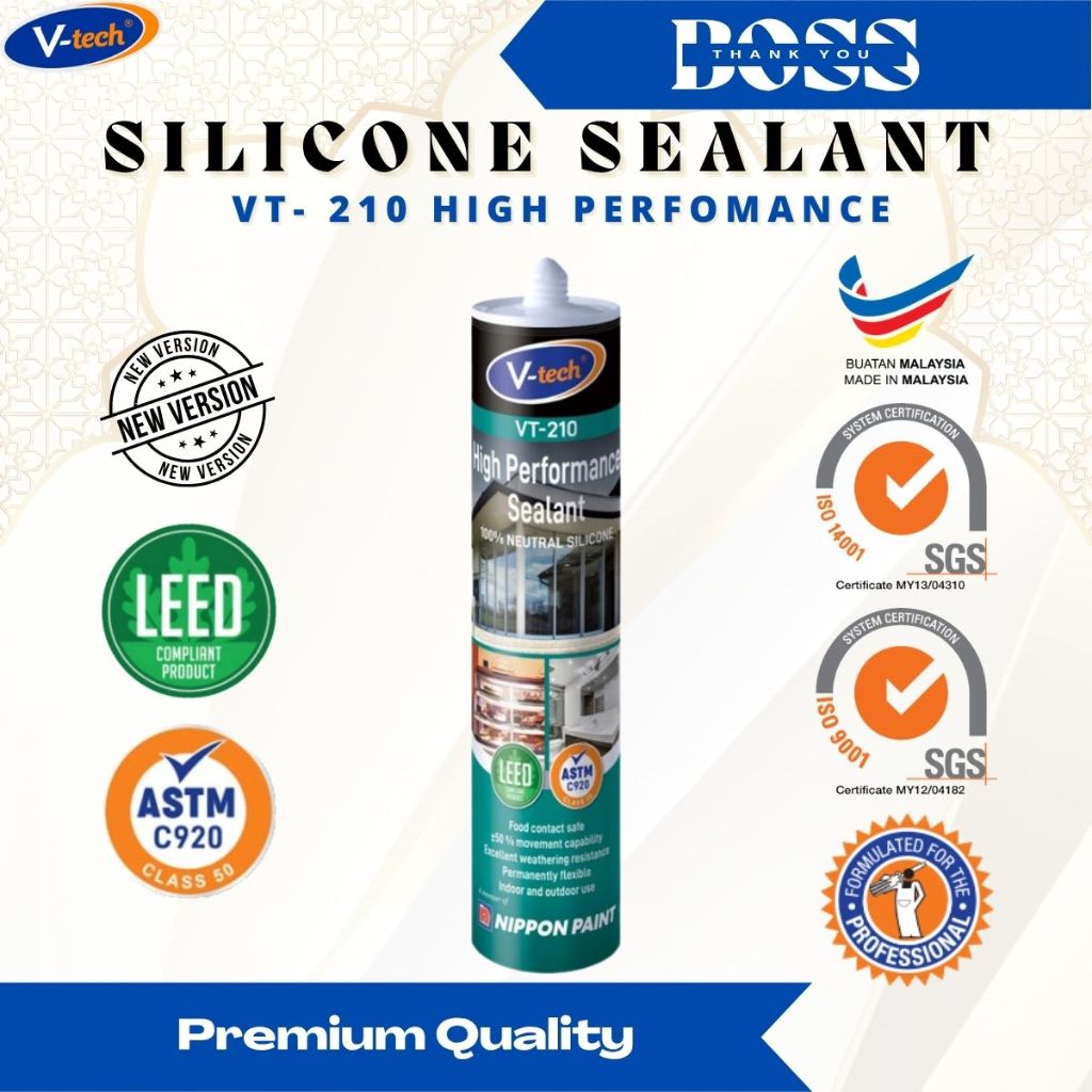 V-Tech VT-210 High Performance Sealant (300ml) Roof Gutter Cladding ...