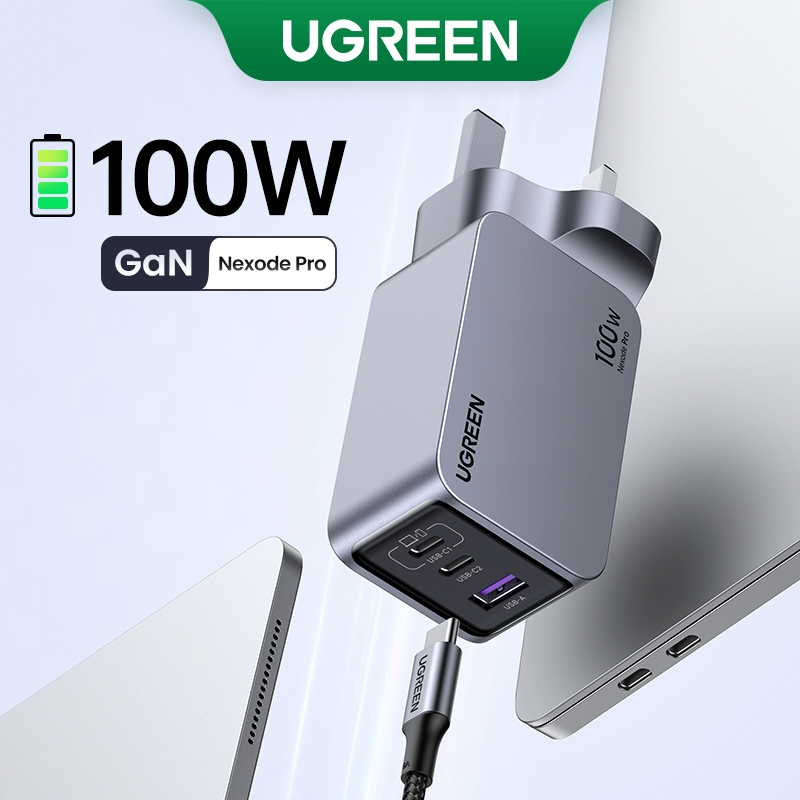 UGREEN 65W / 100W Charger / GaN USB C USB A Type C Type A / Triple ...