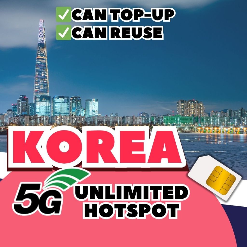 Joytel【 Korea SIM Card 】3~30Days Unlimited Data South Korea Travel Prepaid Sim Card 韩国上网卡 Simkad ...