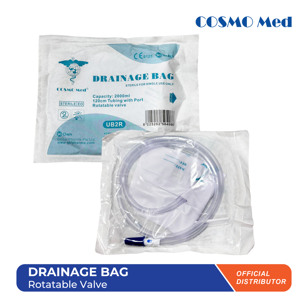 Cosmo Med Sterile Drainage /Urine Bag 2L, Rotatable Valve [Bundle of ...