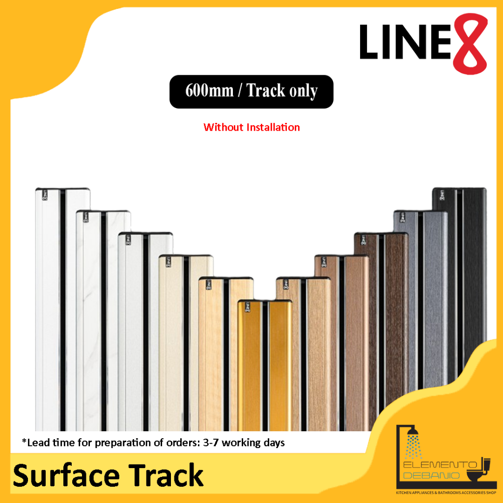 (Pre order)LINE 8 POWER TRACK SYSTEM 600mm Track only / no installation ...
