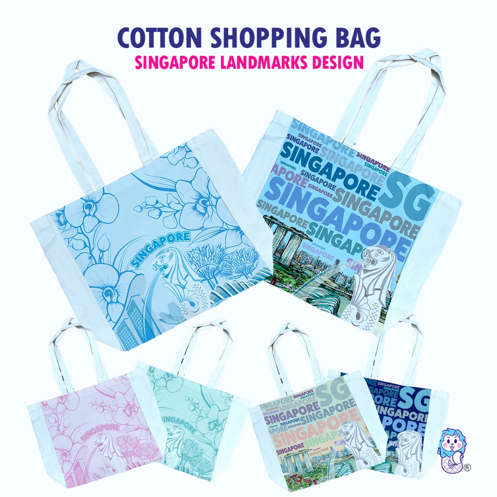 [SG Ready Stock] Cotton Shopping Bag*Travel/Grocery Tote Bag*Singapore ...