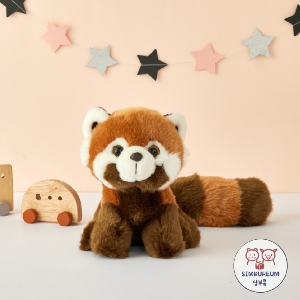 [Everland] Korea Officials Merch Red Panda Sitting Plush Doll (S ...