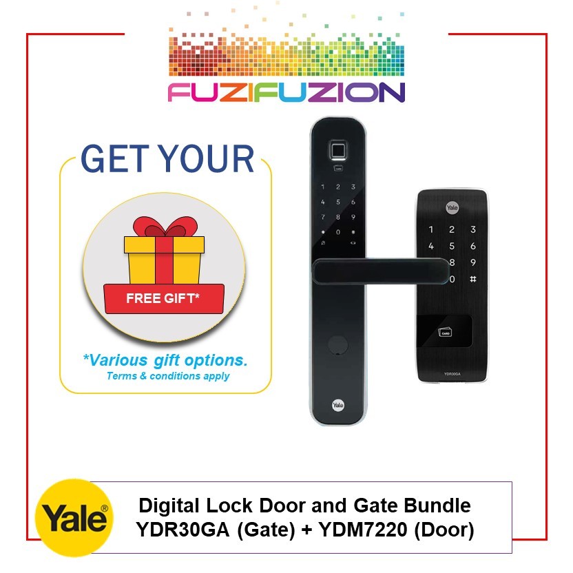 Yale YDR30GA Gate + YDM7220 With BioSecure™ Bundle | Shopee Singapore