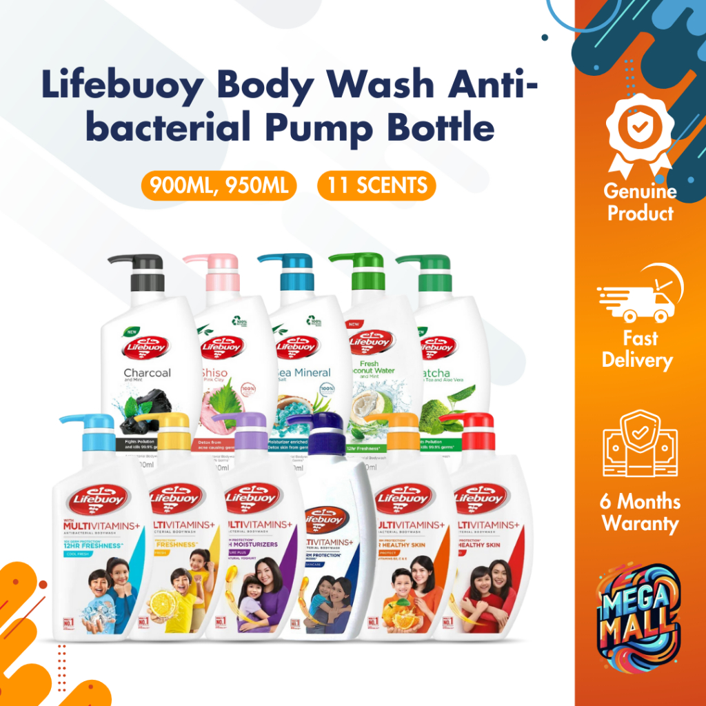 Lifebuoy Body Wash Anti-bacterial Pump Bottle 900ml/920ml | Shopee ...