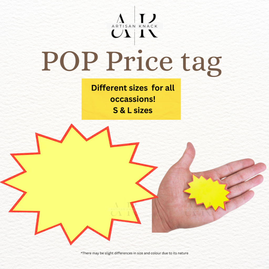 [Ready Stock] POP Price tag / Label different sizes - For shops ...