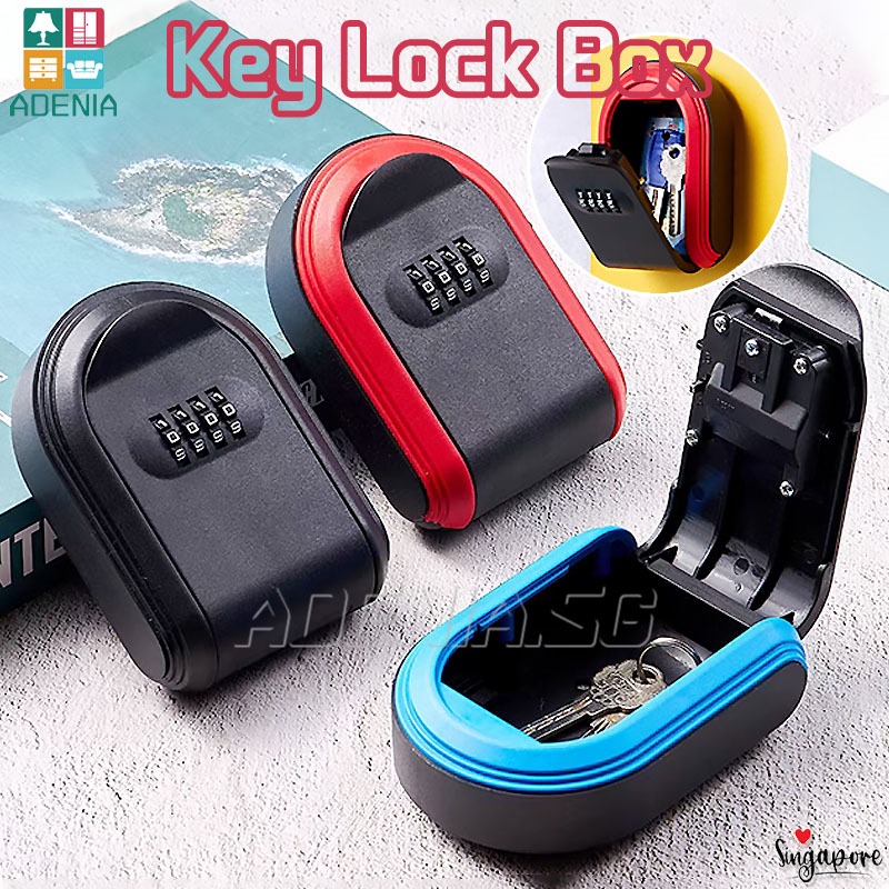 【SG】Key Safe Box 4 Digit Combination Key Box Wall Mounted Key Locker ...