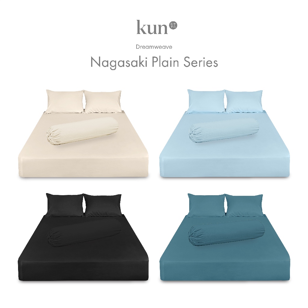 [Pillowcase/Bolster Case Only] kun® Nagasaki Plain Series Premium ...