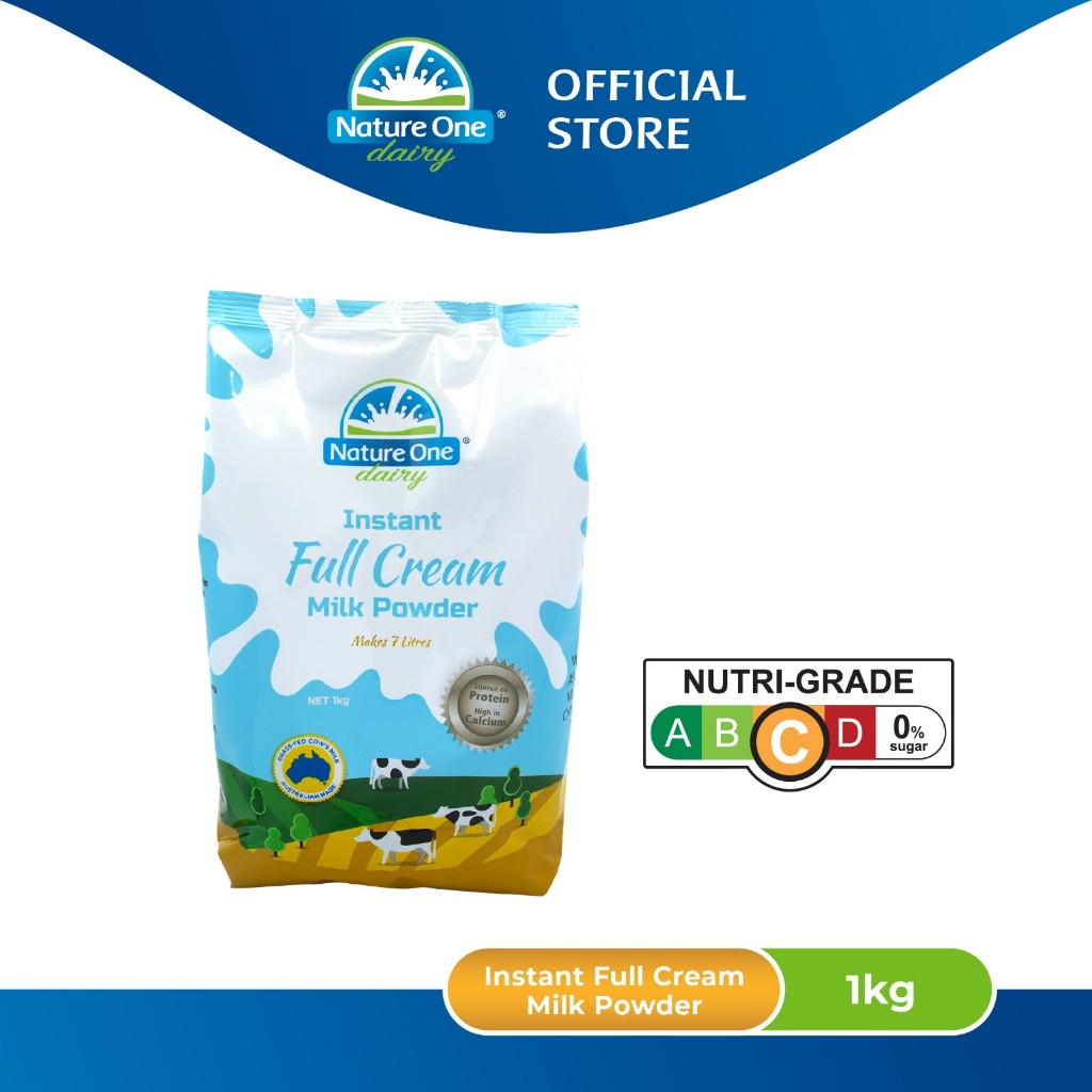 Nature One Dairy Instant Full Cream Milk Powder 1KG BAG | Shopee Singapore