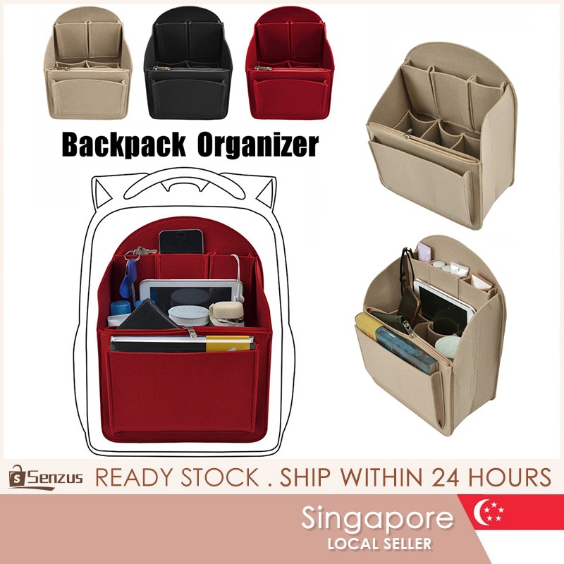 Backpack Insert Storage Bags Travel Organizer Felt Bag Insert Cosmetic ...