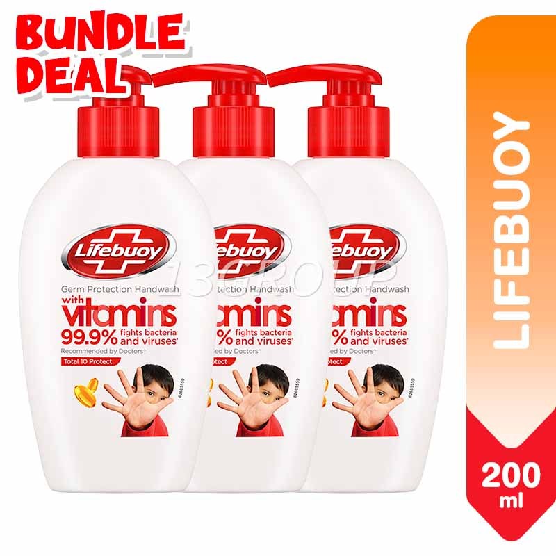 Lifebuoy Anti-Bacterial HandWash Total Protect / Advanced Germ ...