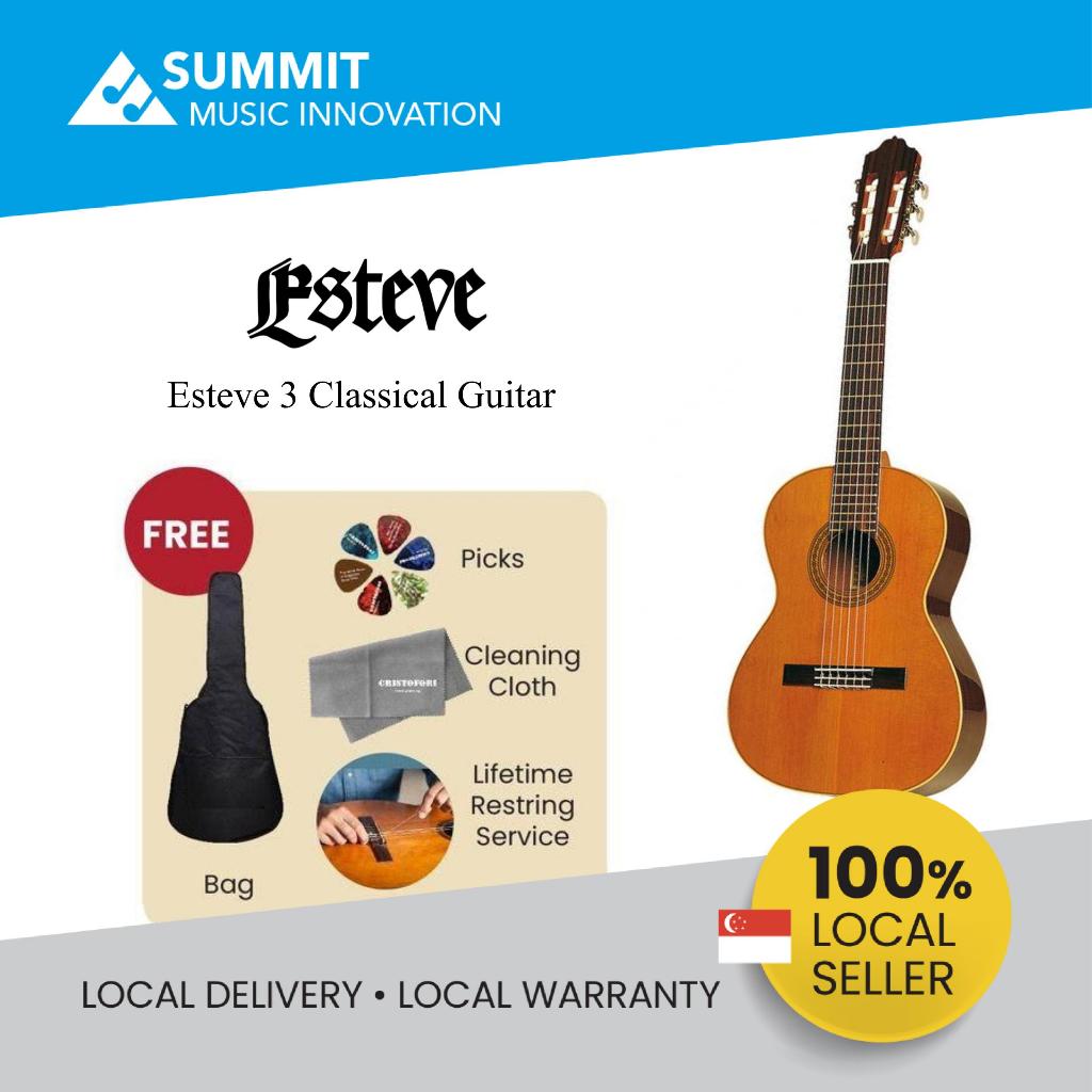 Esteve 3 Classical Guitar - Dark Mahogany Side/Back (Esteve 4/4 size ...