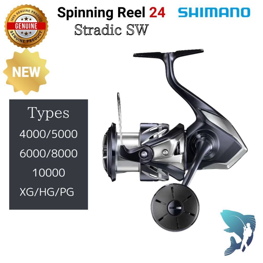 SHIMANO 24 Stradic SW Large Spinning Reel Various Types 4000/5000/6000/8000/10000/PG/HG/XG JAPAN ...