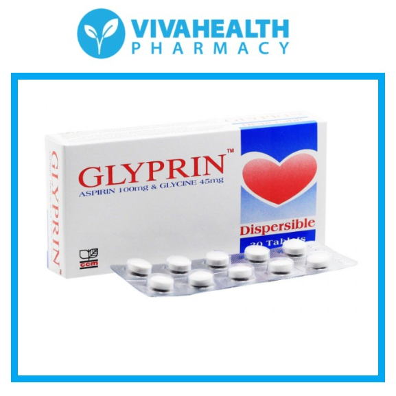 Glyprin - Aspirin 100mg Tablet 30s -Expiry 03/2026 | Shopee Singapore