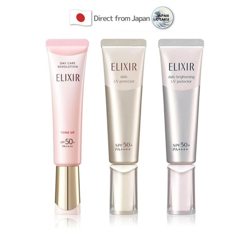 SHISEIDO ELIXIR Daily UV Protector Daily Brightening UV Protector Day Care Revolution Tone Up ...