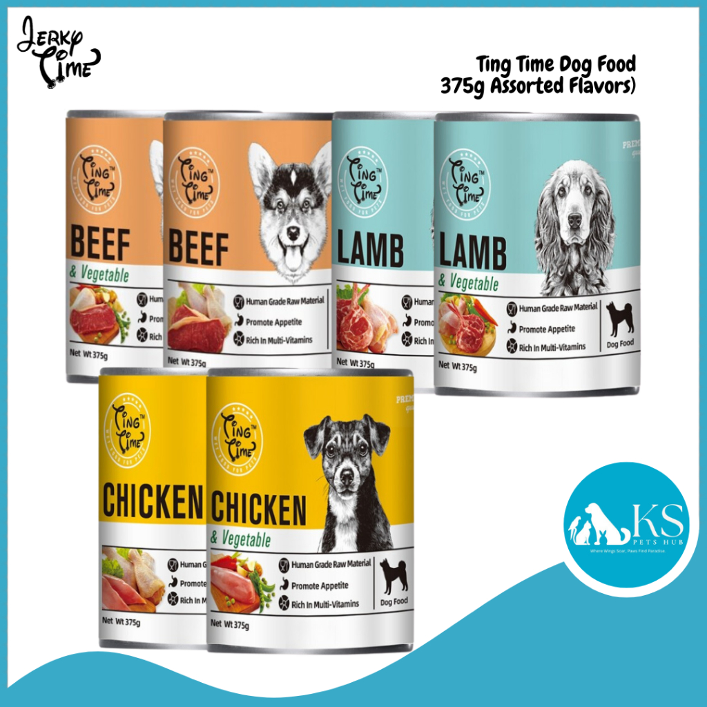 Jerky Time Ting Time Dog Canned Food 375g Assorted Flavors Beef Chicken ...