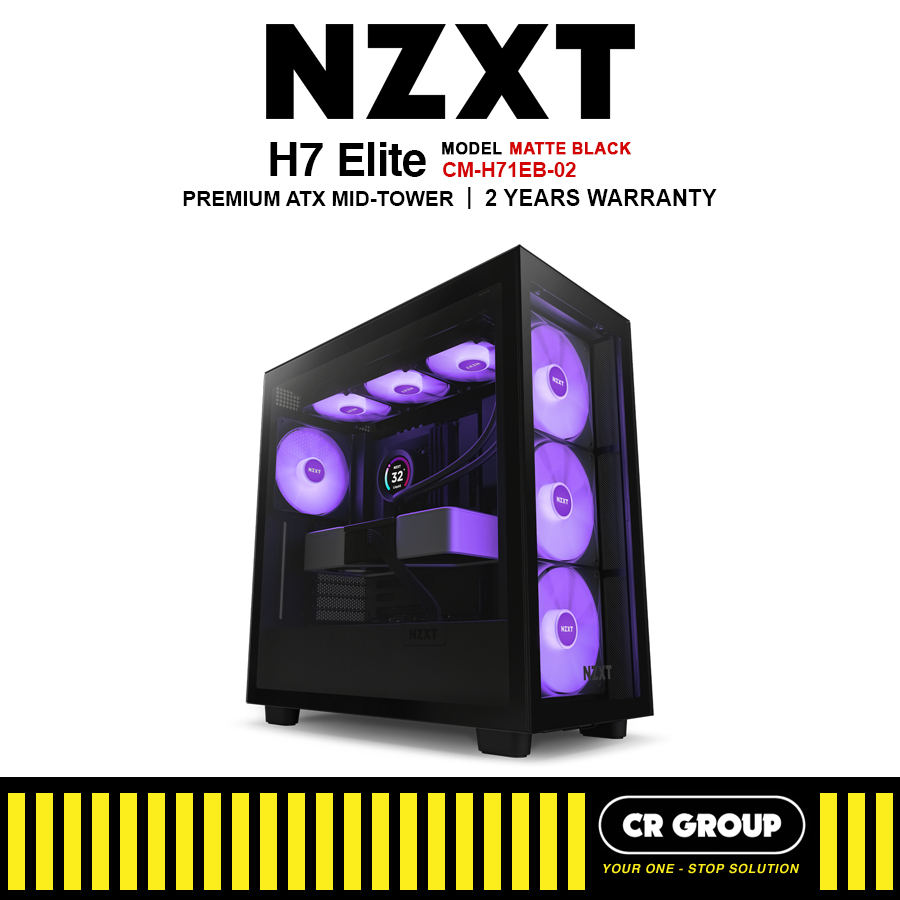 NZXT H7 Elite (2022) PC Case - Black (2Yrs Warranty) | Shopee Singapore