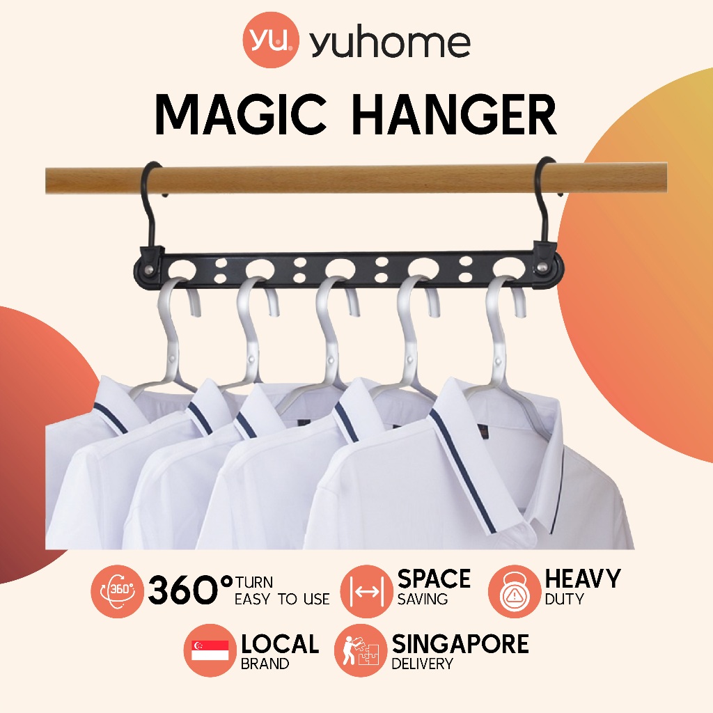 Magic Hanger - Foldable Hanger, Clothes Storage Artifact, 5-hole Hanger ...