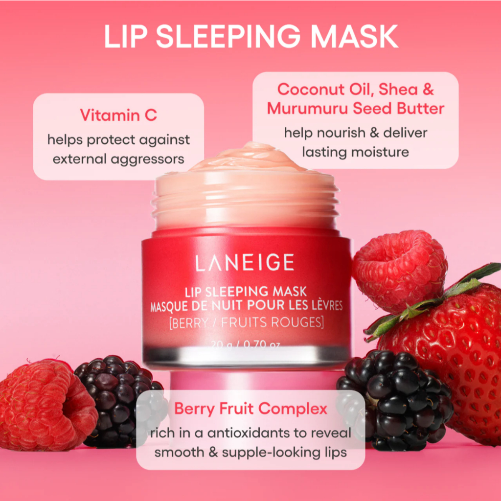 Laneige Lip Sleeping Mask_EX 20g (melts away dead skin cells leaving lips moist & supple the ...