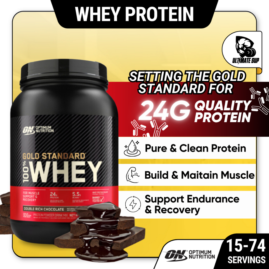 Optimum Nutrition, Gold Standard, 100% Whey Protein Powder, Muscle ...