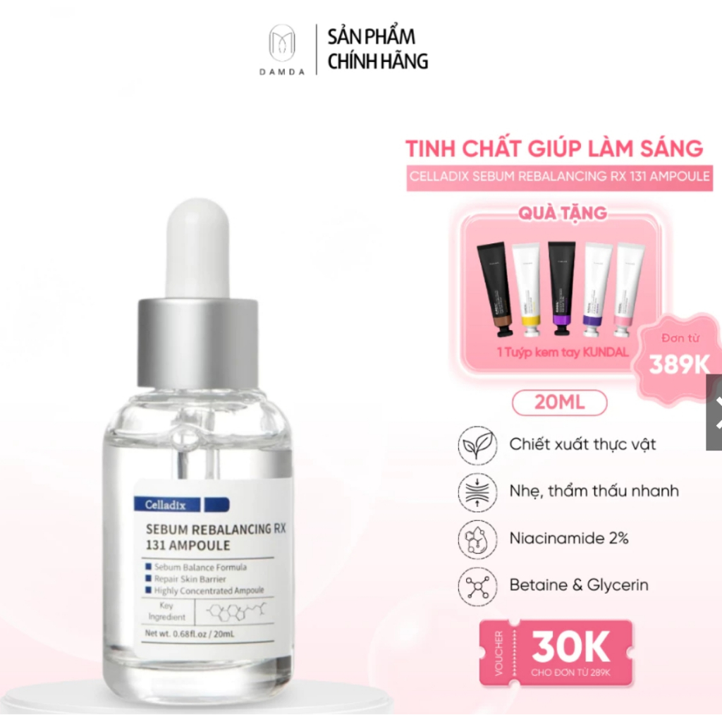 CELLADIX Sebum Rebalancing RX 131 Ampoule 20ml – Pore Tightening, Sebum ...