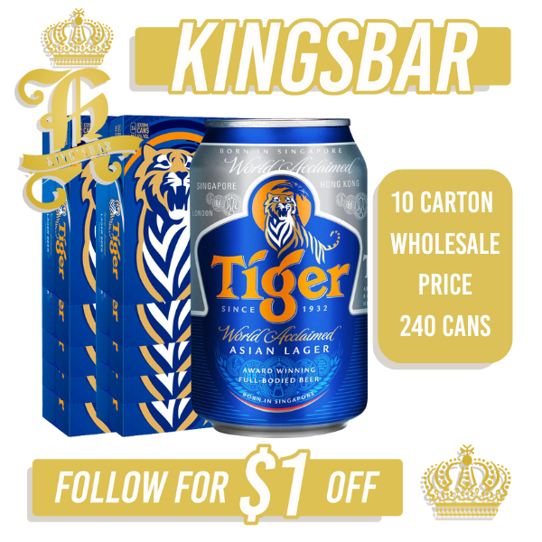 Tiger Beer Can 24x320ml (10 Cartons) (BBD: Feb/2025) | Shopee Singapore