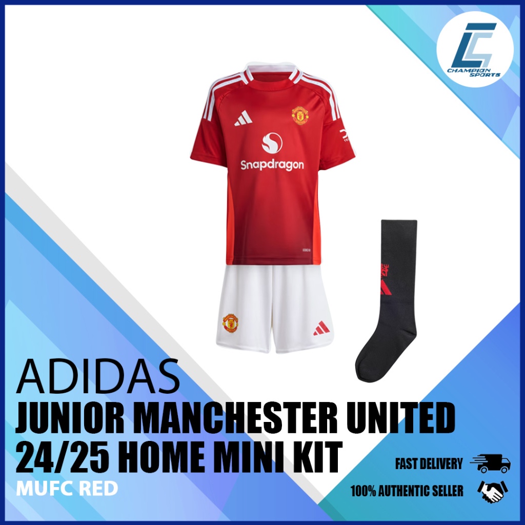 Adidas Kid's Manchester United 24/25 Home Mini Kit (IT1980) | Shopee ...