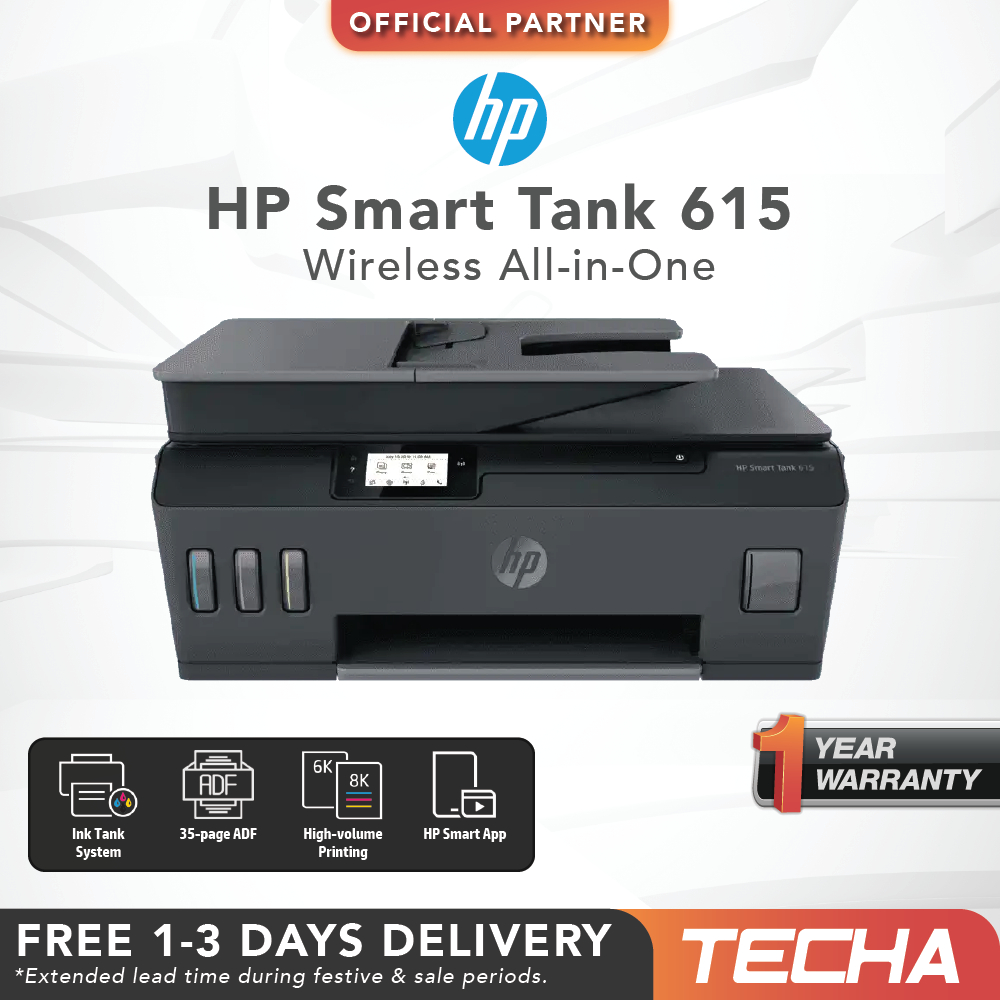 [FAST SHIP] HP Smart Tank 615 Wireless All in One Printer (Y0F71A ...