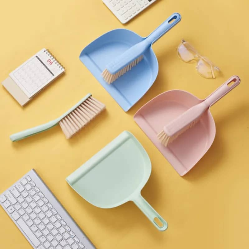 Mini Broom Dustpan Set, Household Desktop Cleaning Hair Small Broom Dustpan Set, Mini Plastic ...