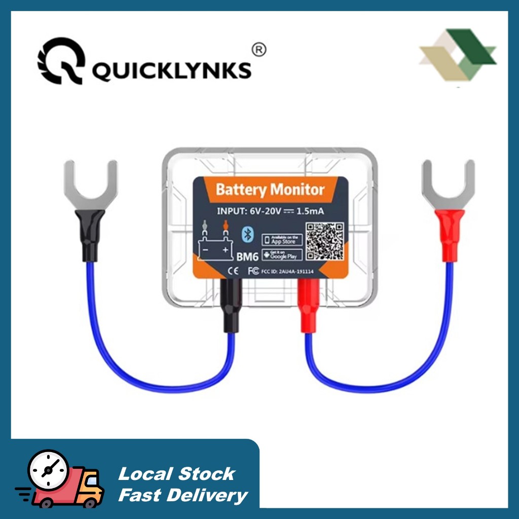 [Local Stock] Wireless Bluetooth 12V Battery Monitoring BM6 With Car ...